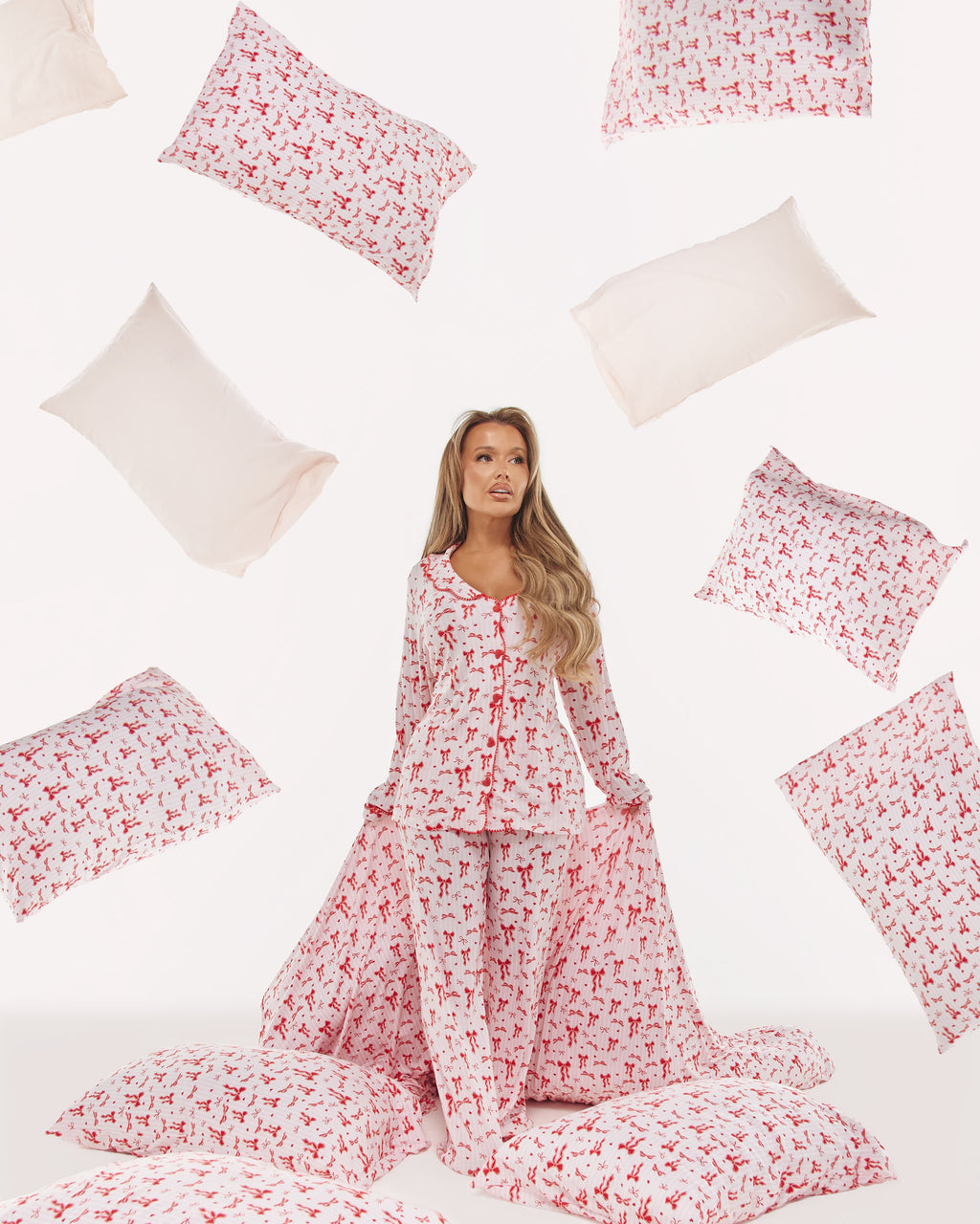 Womens Christmas Bow Pyjama Trouser Set – P. Louise Cosmetics