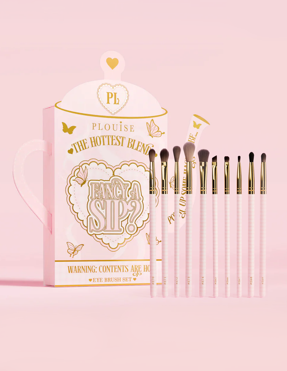 Fancy A Sip 10-Piece Eye Brush Set | P. Louise Cosmetics
